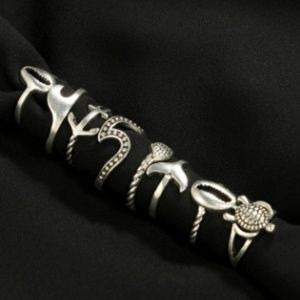 Jewelry | Sea Life 8pc Ring Set | Poshmark